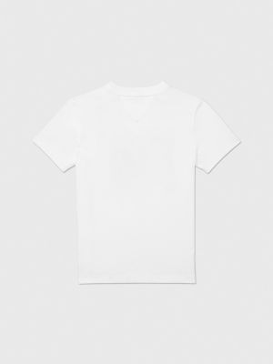 Adaptive T Shirt Met Reflecterende Vlaggen Wit Tommy Hilfiger