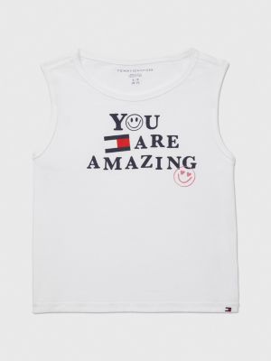 Adaptive Tanktop Mit Grafik Weiß Tommy Hilfiger