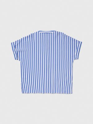 Adaptive Gestreifte Regular Fit Kurzarm Bluse Multi Tommy Hilfiger
