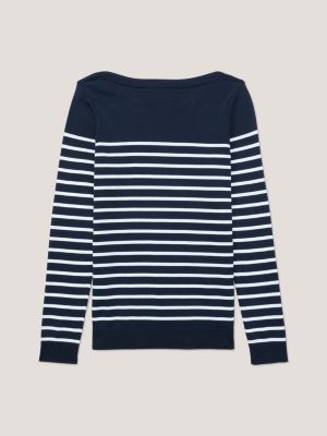 Adaptive Heritage Gestreepte Trui Met Boothals Meerdere Kleuren