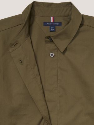 Robe Chemise Adaptive Longueur Genou Vert Tommy Hilfiger