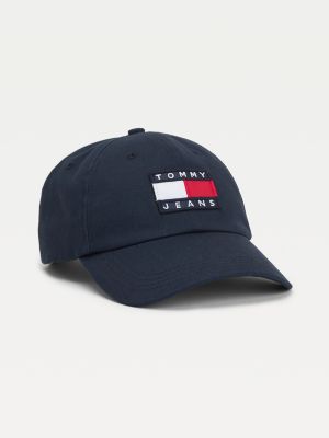 Bio Baumwoll Cap Mit Badge Blau Tommy Hilfiger