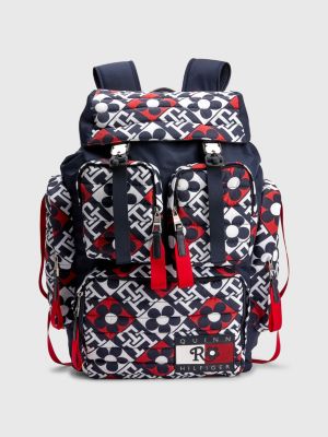 Th X Richard Quinn Monogram Backpack Blue Tommy Hilfiger