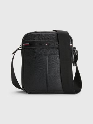 Borsa Reporter Piccola Con Finitura Zigrinata Nero Tommy Hilfiger