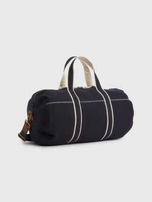 Canvas Monogram Duffel Bag Blue Tommy Hilfiger