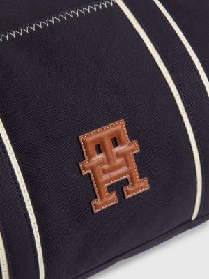 Canvas Monogram Duffel Bag Blue Tommy Hilfiger