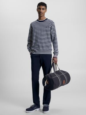 Canvas Monogram Duffel Bag Blue Tommy Hilfiger