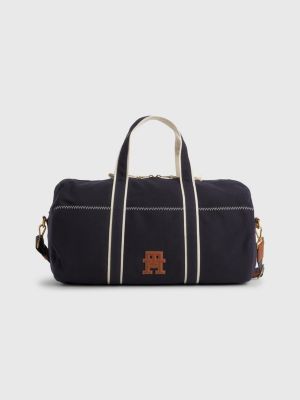 Canvas Monogram Duffel Bag Blue Tommy Hilfiger