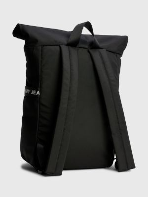 Essential Recycled Roll Top Backpack Black Tommy Hilfiger