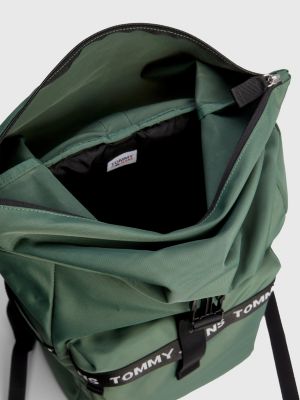 Essential Rucksack Mit Rolltop Design GrÜn Tommy Hilfiger