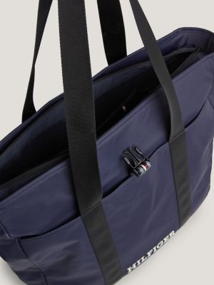 Gerecyclede Shopper Met Logo Blauw Tommy Hilfiger
