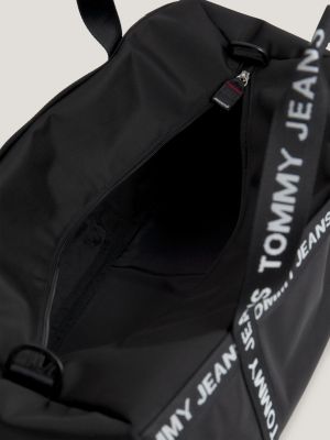Essential Recycled Repeat Logo Duffel Bag Black Tommy Hilfiger