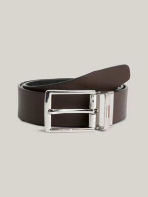 Cadeauset Met Leren Riem Met Twee Gespen Zwart Tommy Hilfiger