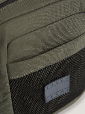 Mesh Detail Recycled Reporter Bag | GREEN | Tommy Hilfiger