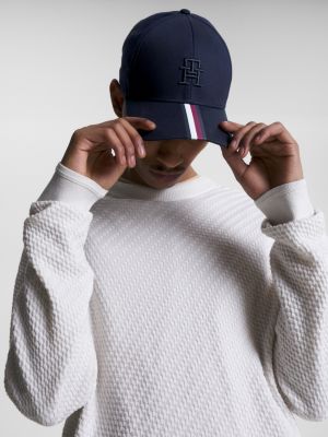 Th Monogram Signature Baseball Cap Blue Tommy Hilfiger
