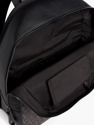 Th Monogram Dome Backpack Black Tommy Hilfiger