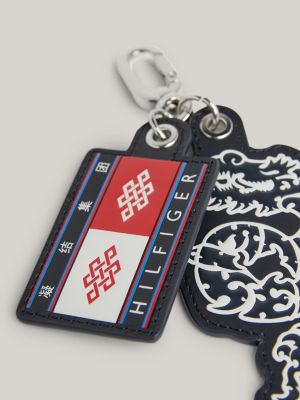 Tommy X Clot Dragon Motif Key Fob Blue Tommy Hilfiger