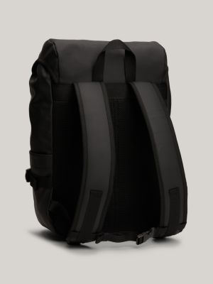 Essential Rugzak Met Logo En Flap Zwart Tommy Hilfiger