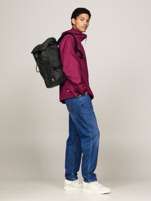 Essential Rugzak Met Logo En Flap Zwart Tommy Hilfiger