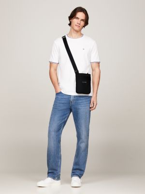 Kleine Crossbodytas Met Rubberen Logopatch Zwart Tommy Hilfiger