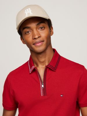 Th Monogram Embroidery Six Panel Cap Beige Tommy Hilfiger