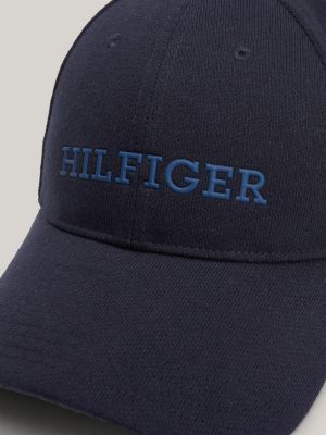 Hilfiger Monotype Jersey Six Panel Baseball Cap Blue Tommy Hilfiger