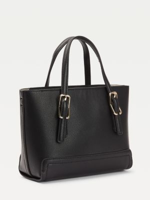 Kleine Shopper Met Monogram Zwart Tommy Hilfiger