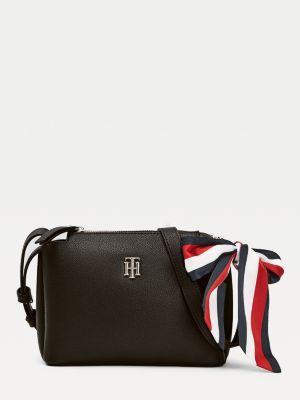 Borsa A Tracolla Con Fiocco Iconico Nero Tommy Hilfiger