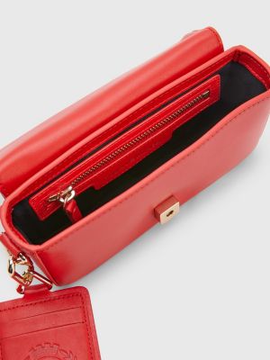Crossbody Tasche Aus Leder Mit Wappen Rot Tommy Hilfiger