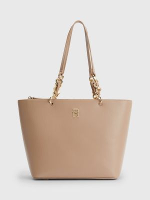 Chic Tote-Bag mit Monogramm-Emblem | BRAUN | Tommy Hilfiger