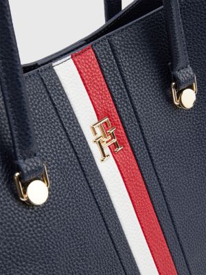 Borsa Da Lavoro Con Nastro Iconico Blu Tommy Hilfiger