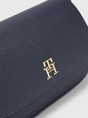 Crossbody Tasche Mit Narben Finish Blau Tommy Hilfiger