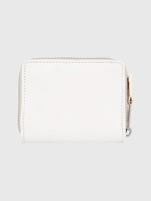Portafogli Piccolo Heritage Con Zip E Logo Bianco Tommy Hilfiger
