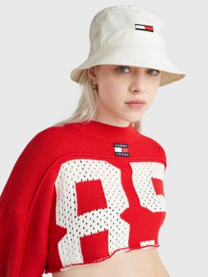 Flag Patch Bucket Hat White Tommy Hilfiger