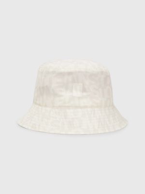 Fischerhut Mit Gleichfarbigen Logos Beige Tommy Hilfiger