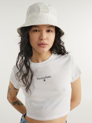Fischerhut Mit Gleichfarbigen Logos Beige Tommy Hilfiger