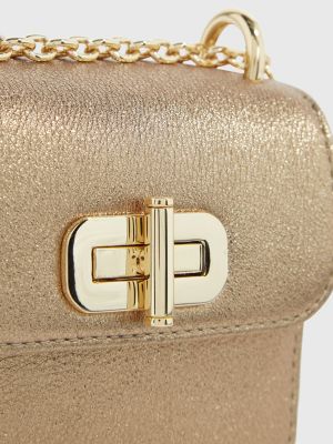 Turn Lock Micro Crossover Bag Gold Tommy Hilfiger