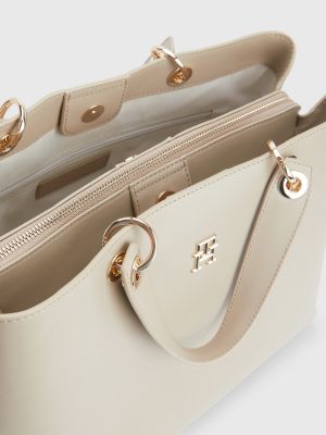Chic Satchel mit Monogramm | BEIGE | Tommy Hilfiger