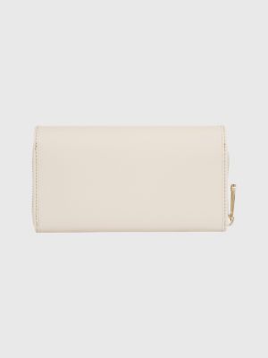 Th City Monogram Flap Large Wallet Beige Tommy Hilfiger