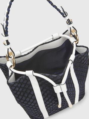 Borsa A Secchiello Con Finitura A Rete Denim Tommy Hilfiger