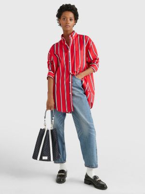 Borsa A Secchiello Con Finitura A Rete Denim Tommy Hilfiger