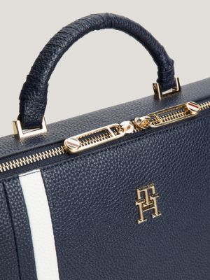 Signature Monogram Laptop Bag Blue Tommy Hilfiger