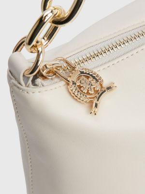 Casual Leather Crossbody-Tasche mit Kette | BEIGE | Tommy Hilfiger