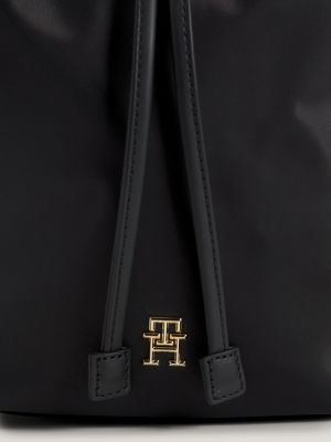 Drawstring Recycled Bucket Bag | BLACK | Tommy Hilfiger