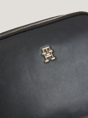 Th Monogram Plaque Crossover Bag Black Tommy Hilfiger