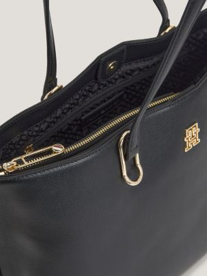Th Monogram Business Tasche Mit Emblem Schwarz Tommy Hilfiger