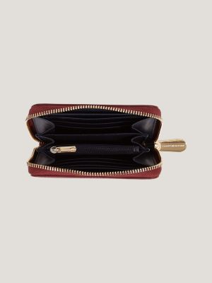 Th Monogram Medium Zip Around Wallet Red Tommy Hilfiger