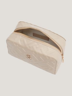 Iconic Embossed TH Monogram Washbag | BEIGE | Tommy Hilfiger