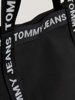 Essential Repeat Logo Tape Recycled Tote Black Tommy Hilfiger