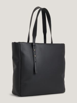 Th Soft Tote Bag Mit Monogramm Schwarz Tommy Hilfiger